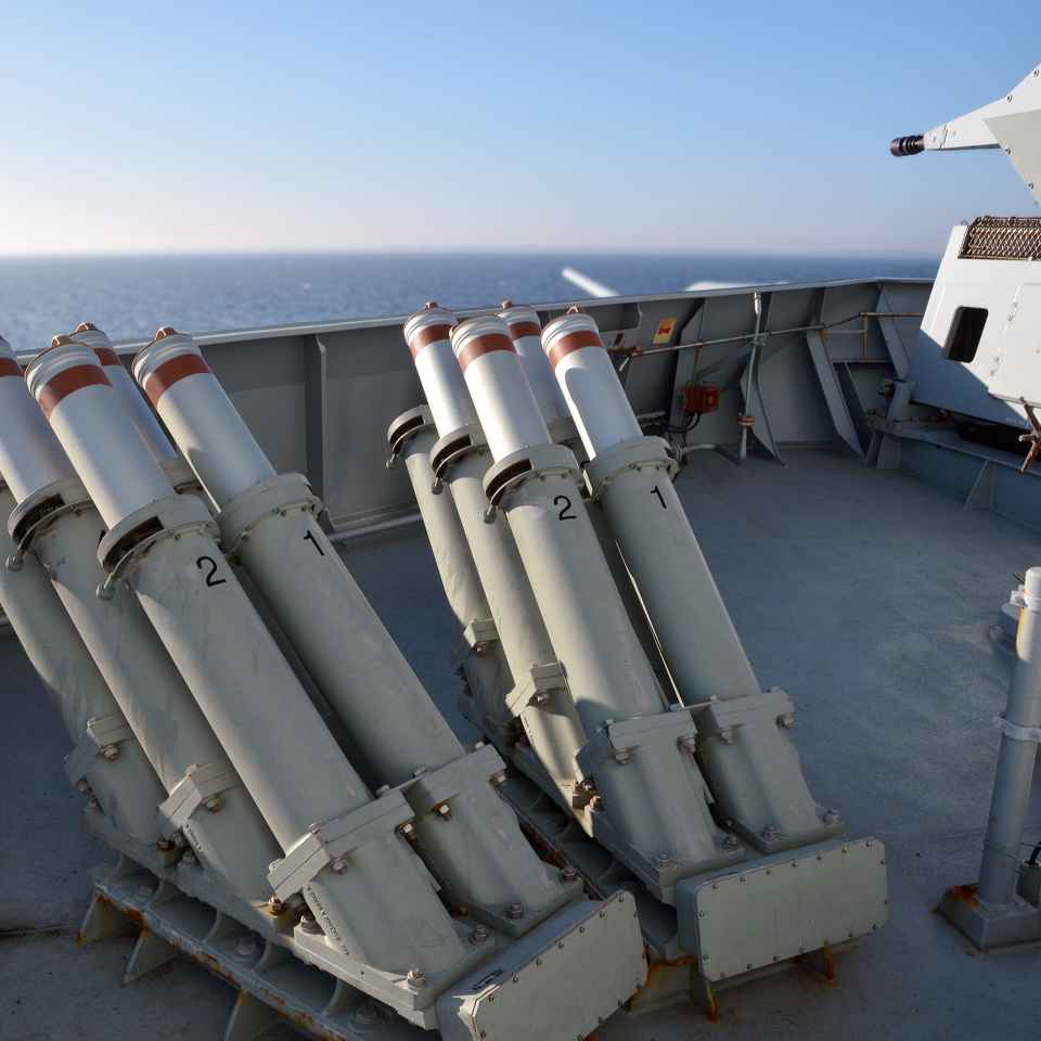 Naval decoy launching system